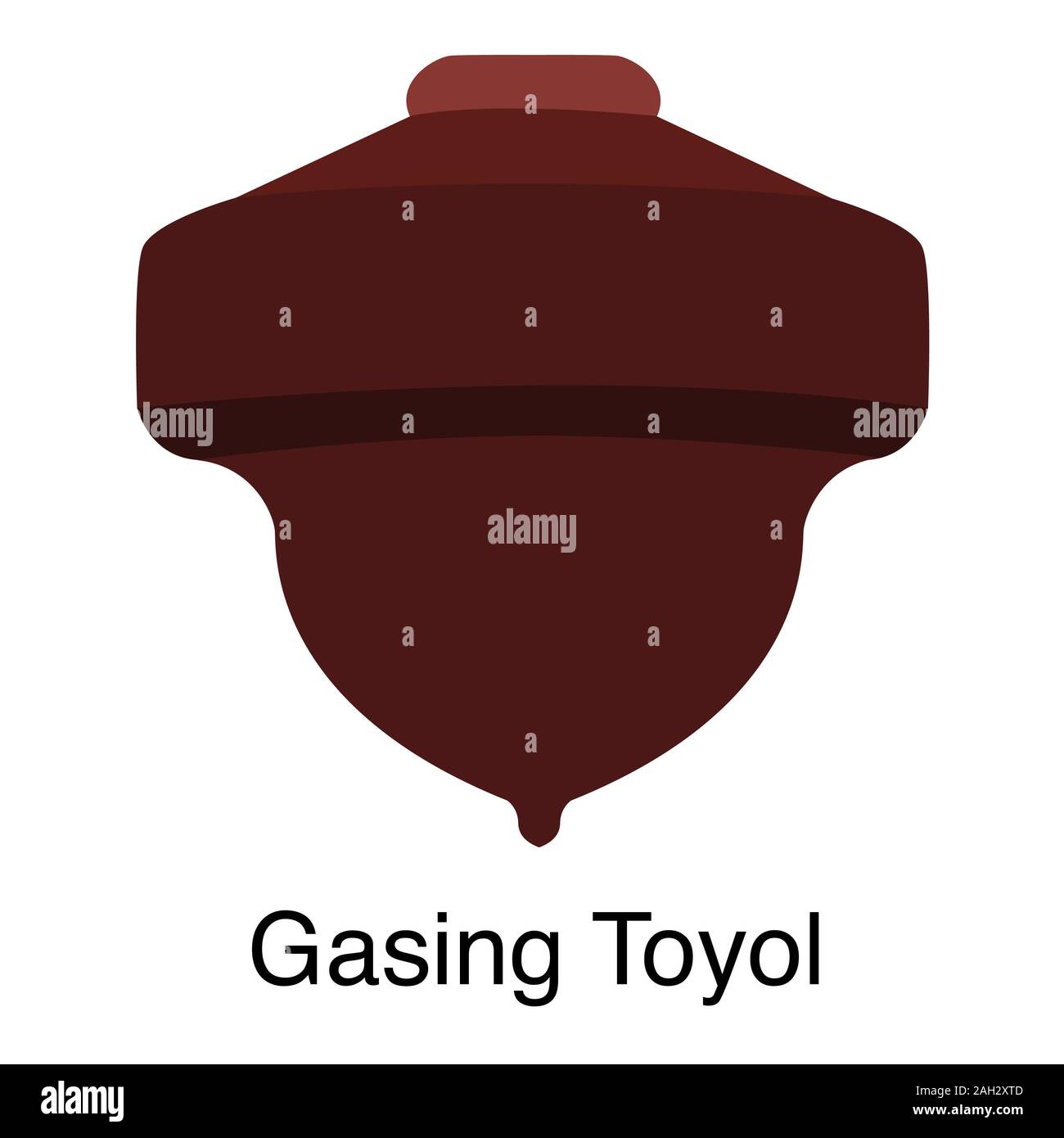 Southeast asia spinning top, also known as gasing in melayu in vector ...