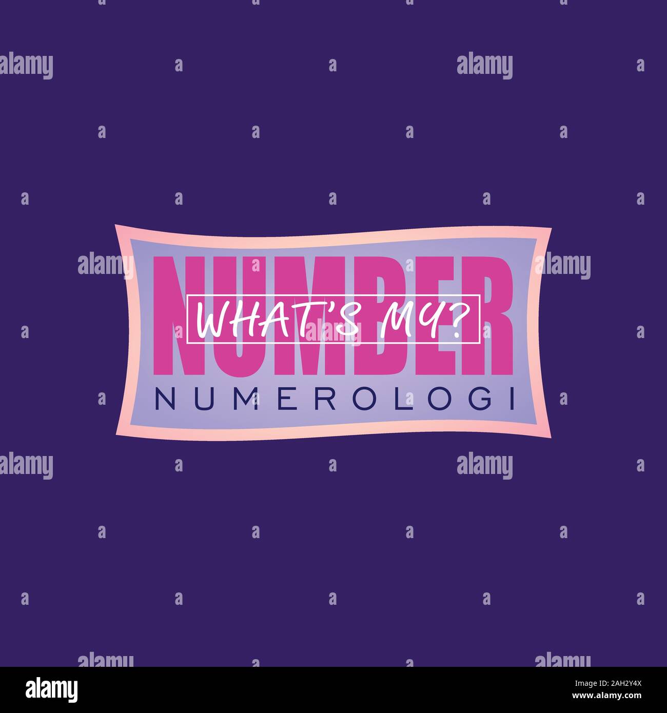 What's My Number Logo Design Template, Numerologi Logo Concept, Pink ...