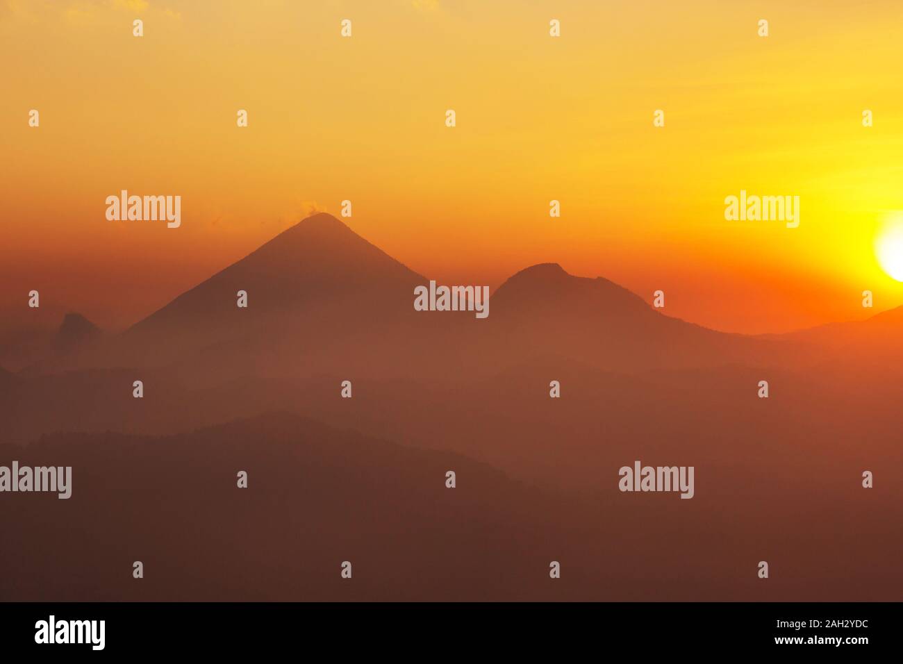 Beautiful volcanoes landscapes in Guatemala, Central America Stock ...