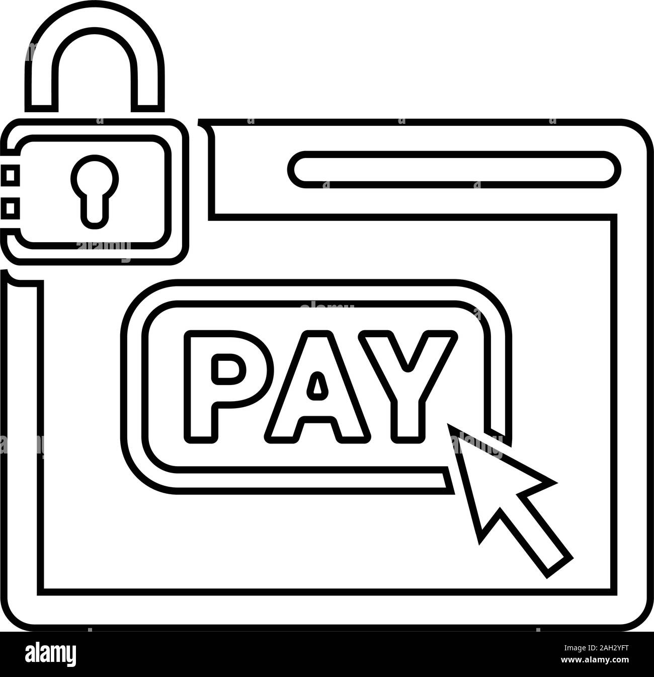 Secure pay icon hi-res stock photography and images - Alamy