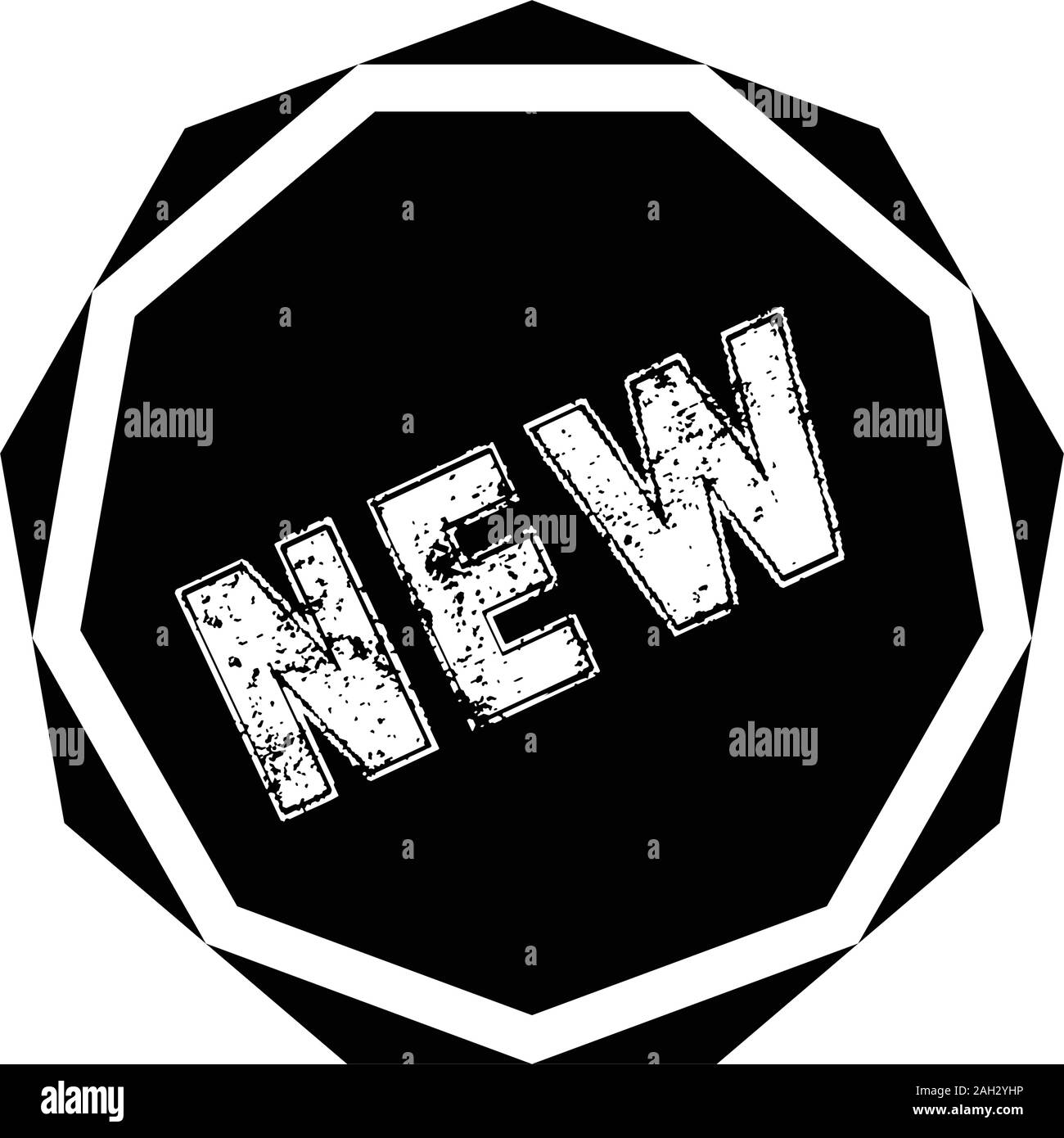 New product label sticker Black and White Stock Photos & Images - Alamy