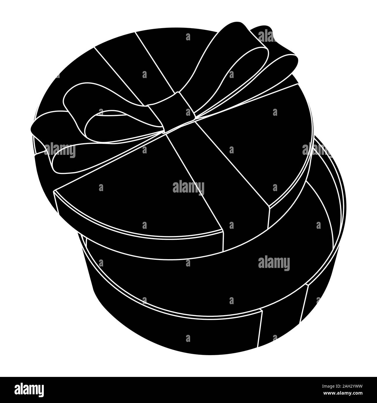 Open gift box. Black outline drawing Stock Vector Image & Art - Alamy