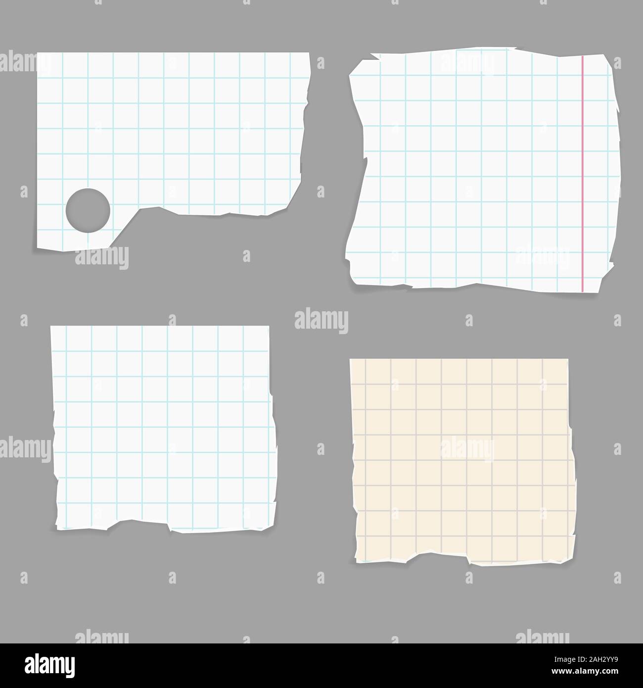 Set blank lined paper Stock Vector Images - Alamy