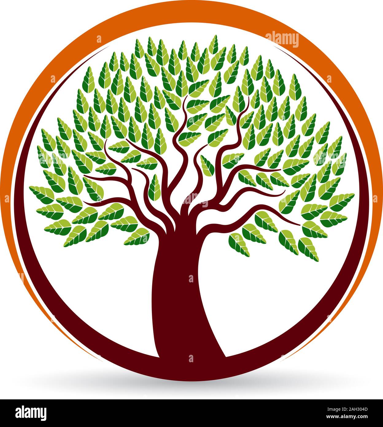 tree circle logo Stock Photo - Alamy