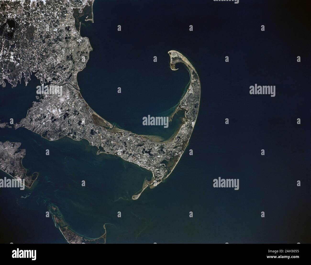 (2 March 1990) --- Surrounded by waters of the Atlantic Ocean, Cape Cod ...