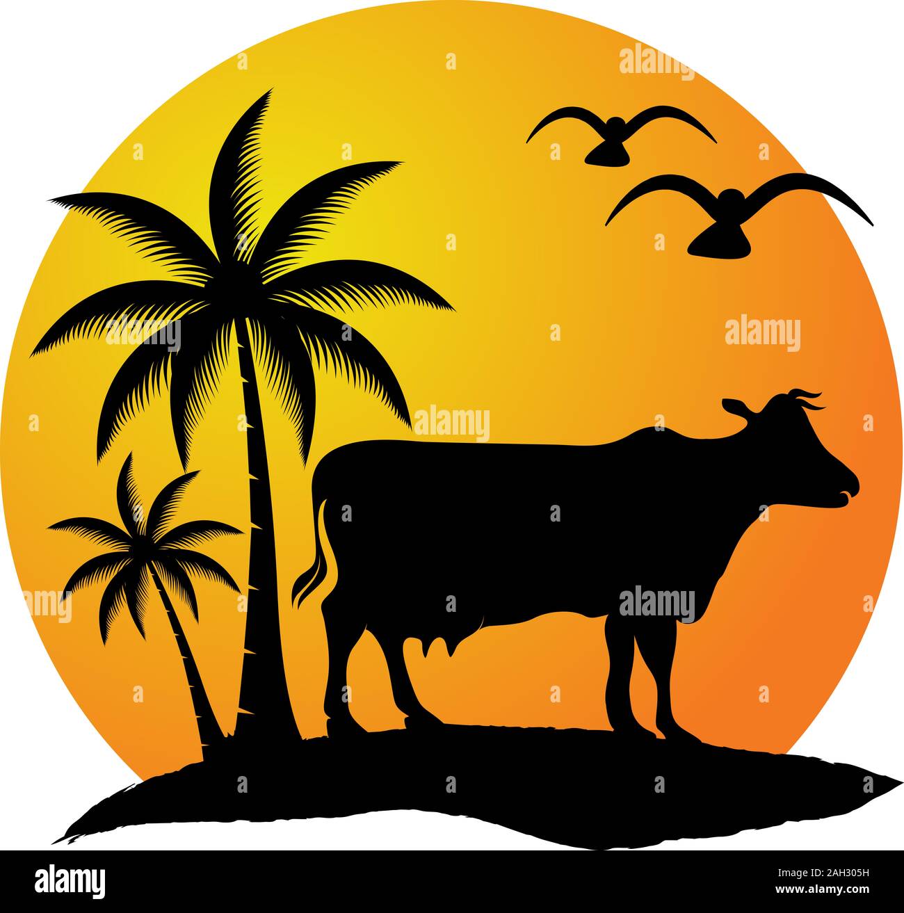cow natural logo Stock Photo - Alamy