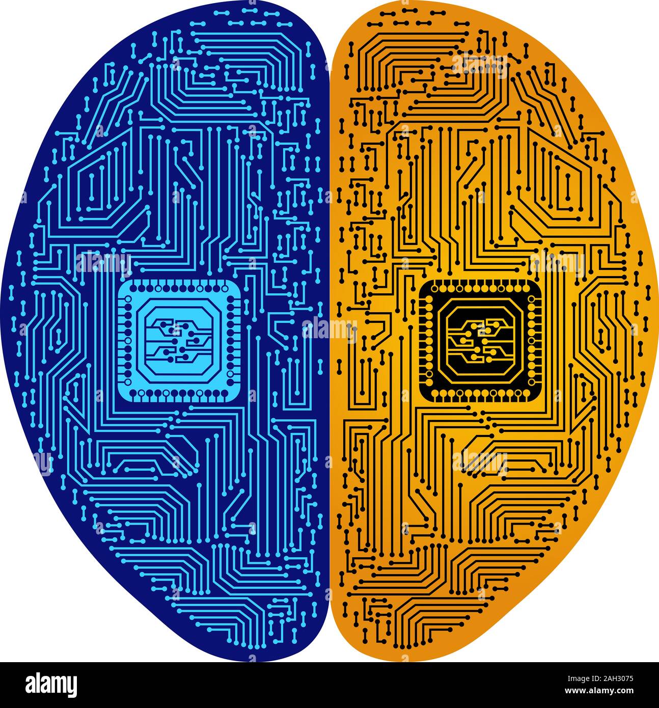 brain circuit logo Stock Photo - Alamy