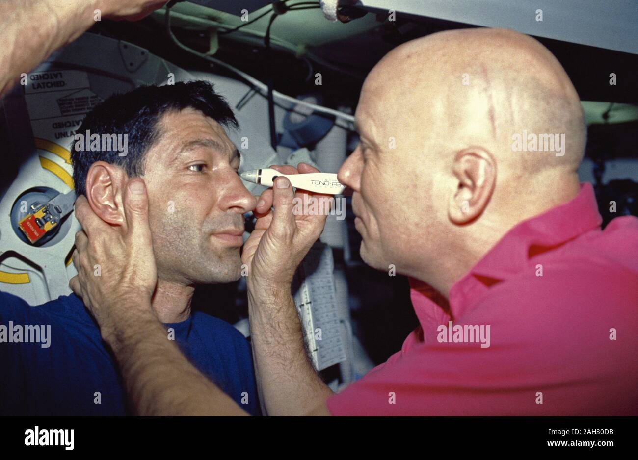 (24 Nov-1 Dec 1991) --- Astronauts F. Story Musgrave (right) and Mario ...