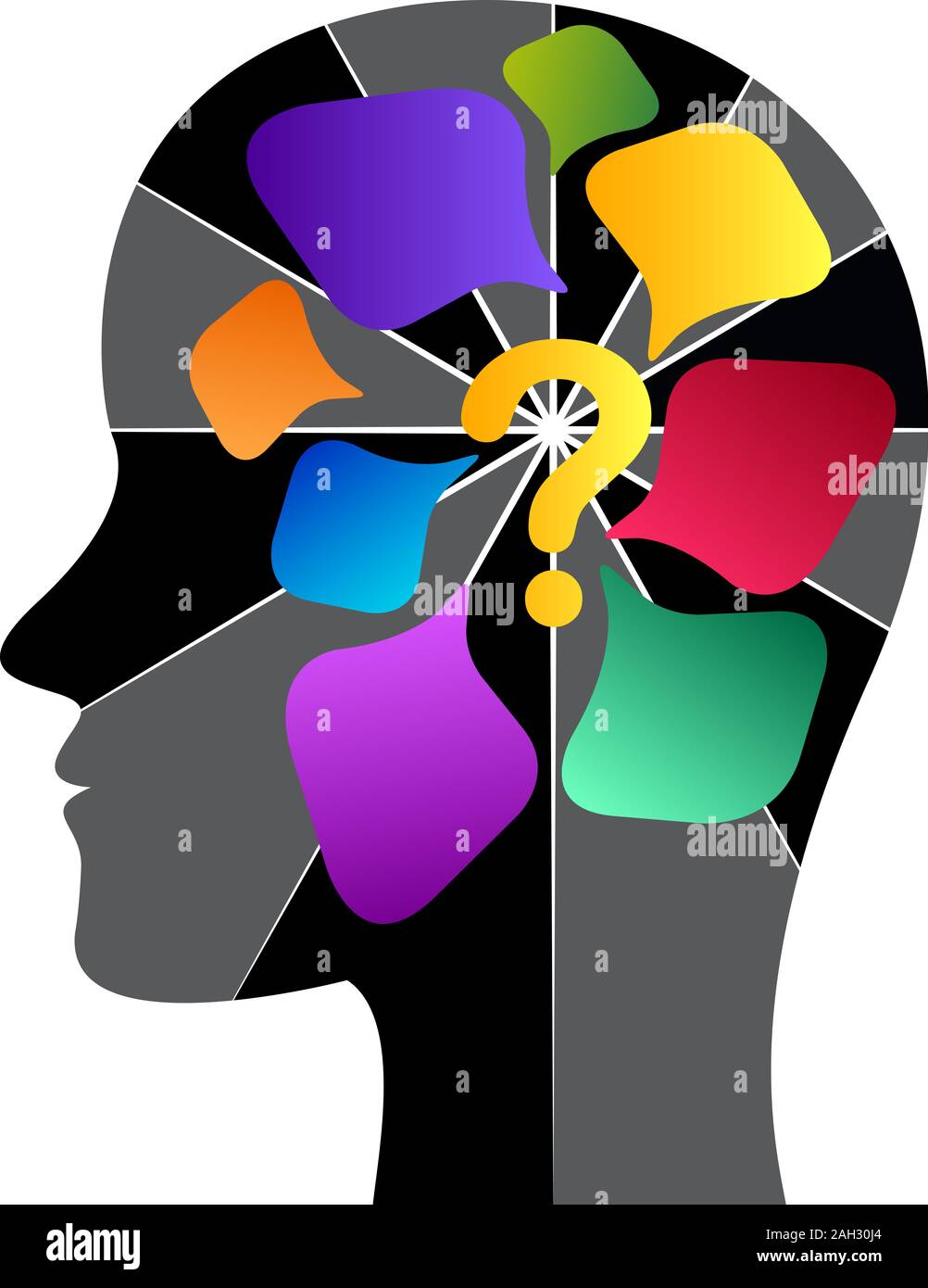 Head with question mark hi-res stock photography and images - Alamy