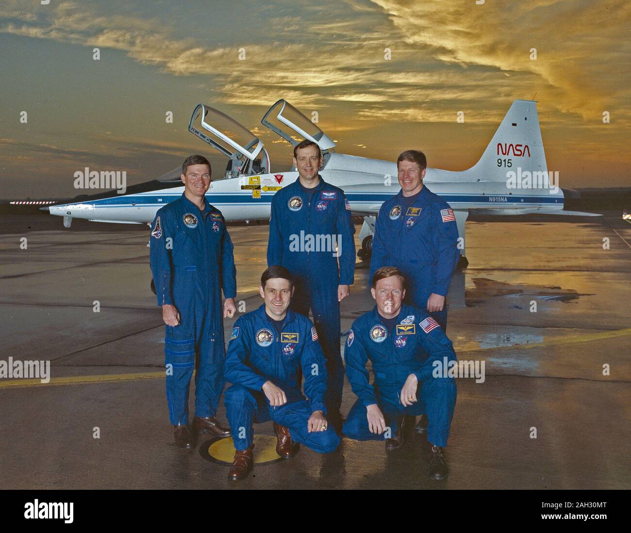 The 5 member crew of the STS-41 mission included (left to right): Bruce ...