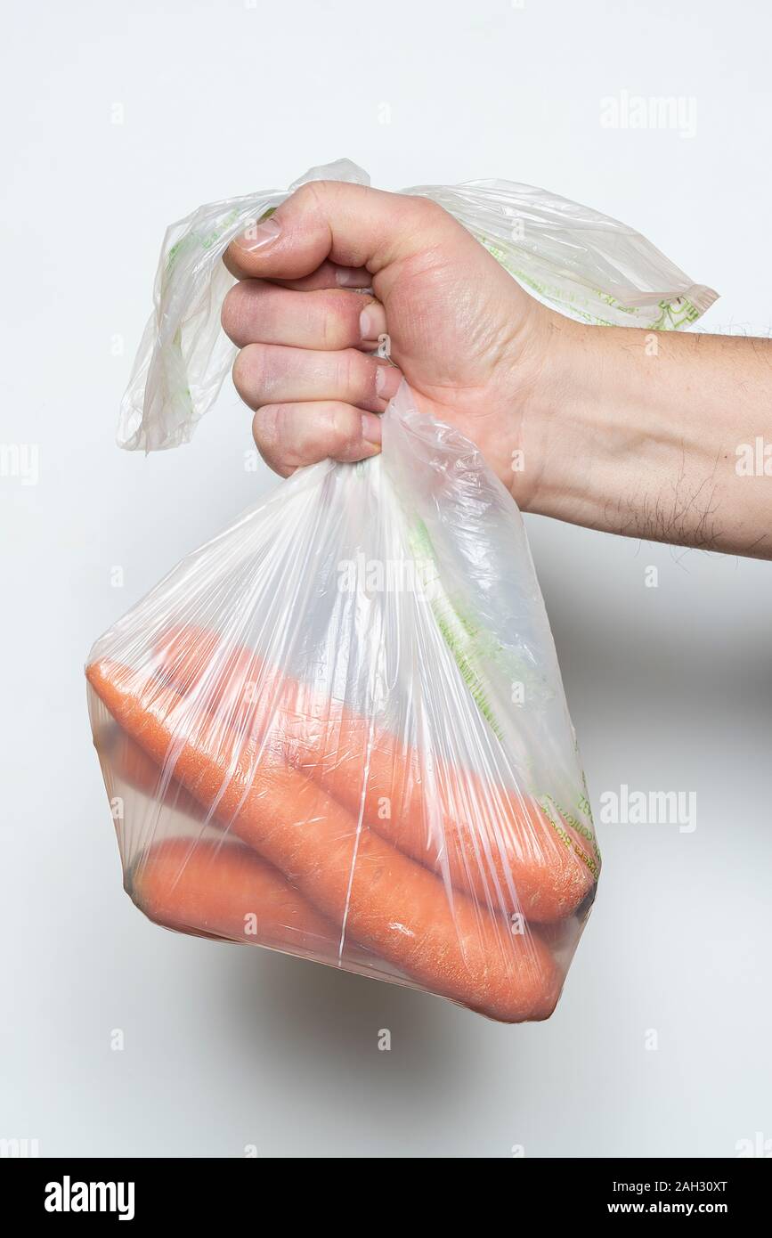Plastic grocery bag close hi-res stock photography and images - Alamy