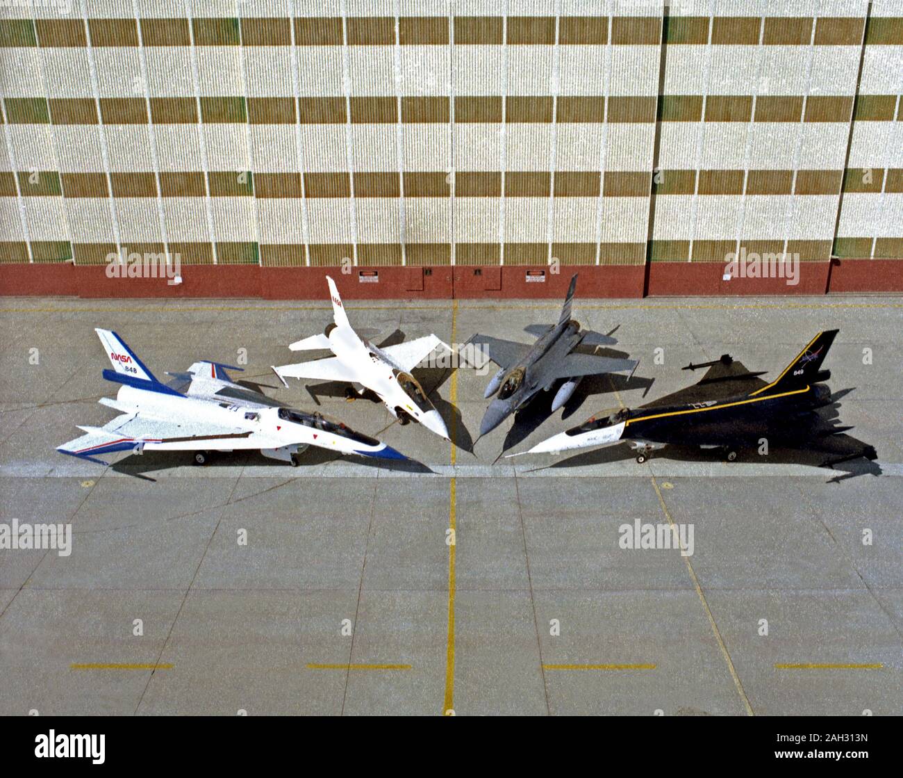 Four different versions of the F-16 were used by Dryden in the 1990s ...