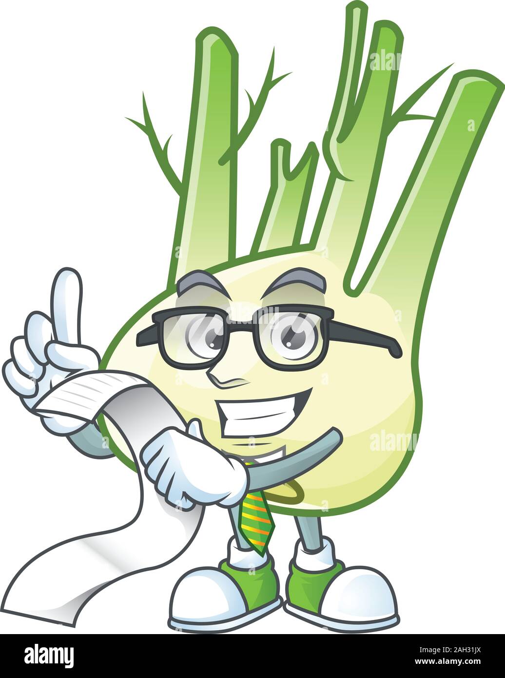 Funny face fennel cartoon with menu ready to serve Stock Vector Image ...