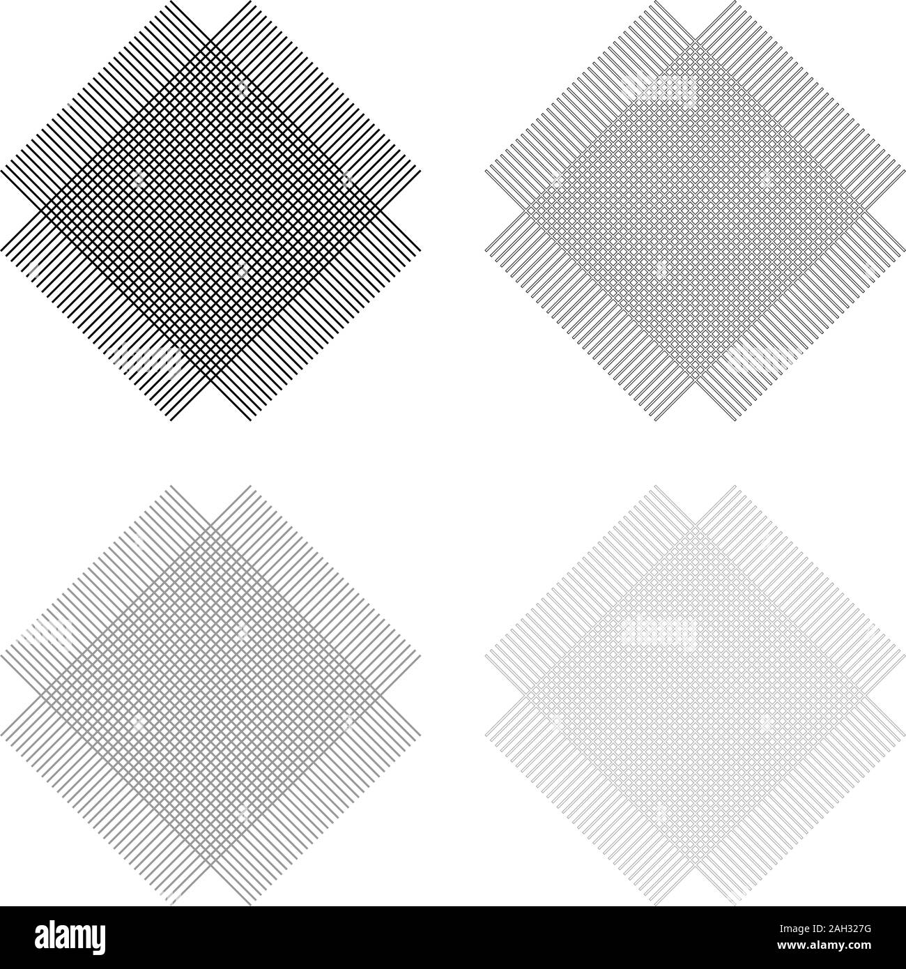 Grid from lines Symbol of fabric icon outline set black grey color ...