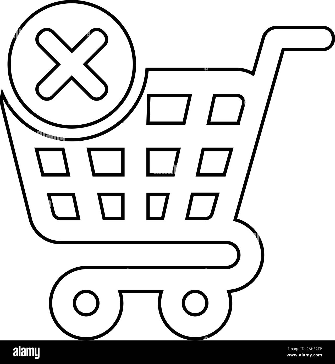 Remove cart icon, delete from shopping cart Stock Vector Image & Art ...
