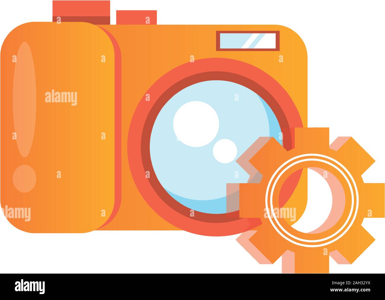 gear settings setup with camera photographic Stock Vector Image & Art ...