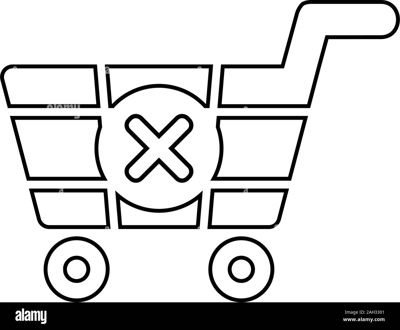 Remove Cart Icon Delete From Shopping Cart Stock Vector Image And Art Alamy