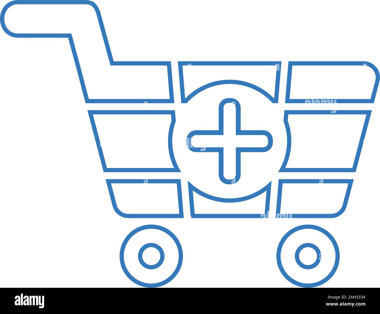Adding shopping cart Stock Vector Images - Alamy