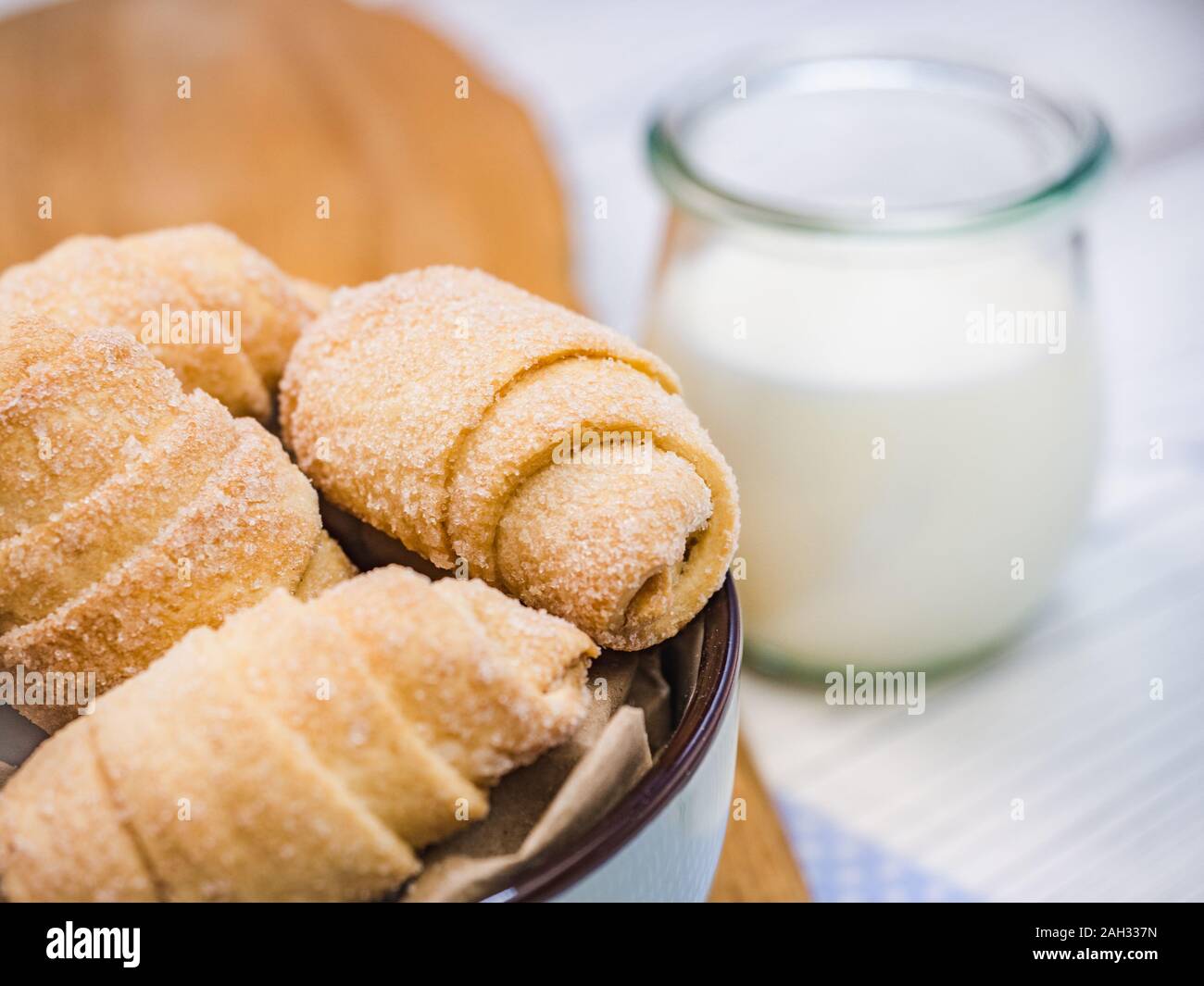 Fresh homemade pastries. Close up, side view Stock Photo - Alamy