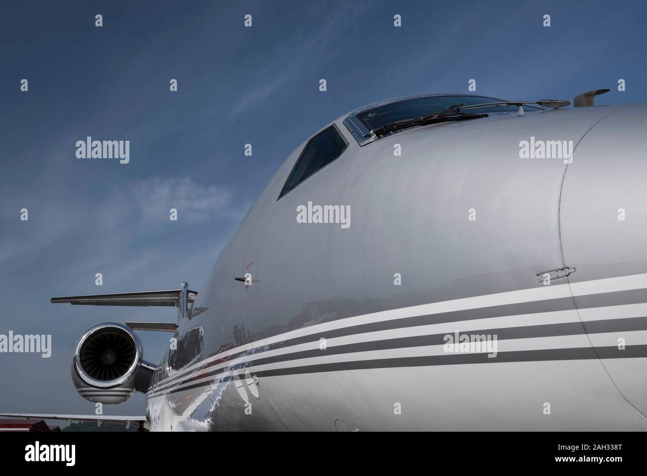 Closeup of a private business jet Stock Photo - Alamy