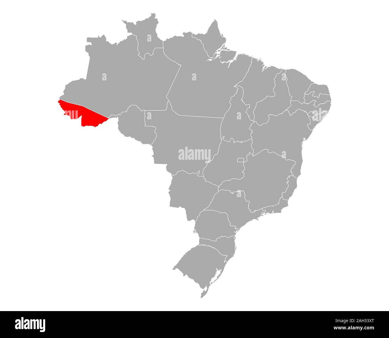 Map of Acre in Brazil Stock Photo - Alamy