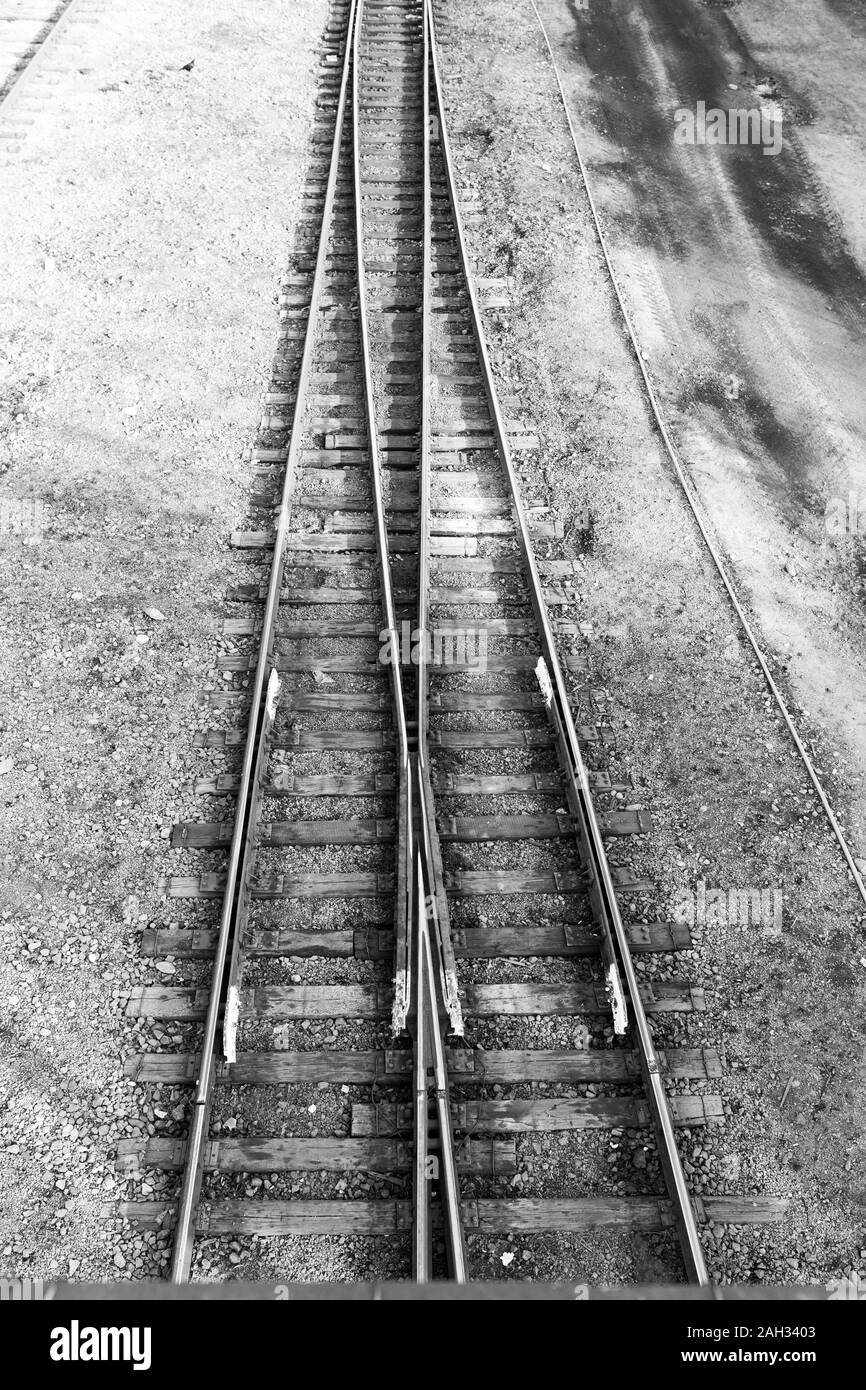 Old machine train in Black and White Stock Photos & Images - Alamy