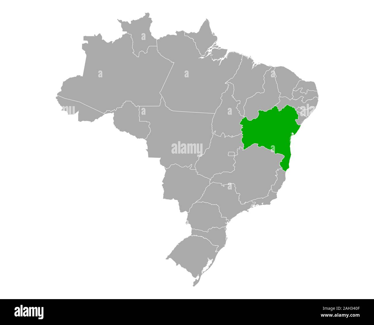 Map of Bahia in Brazil Stock Photo - Alamy