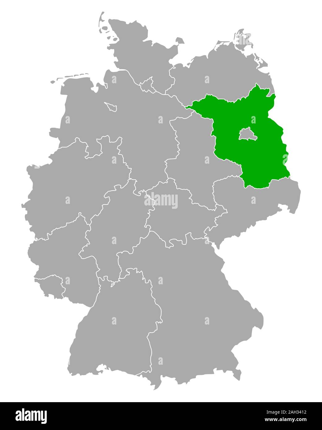 Map of Brandenburg in Germany Stock Photo - Alamy