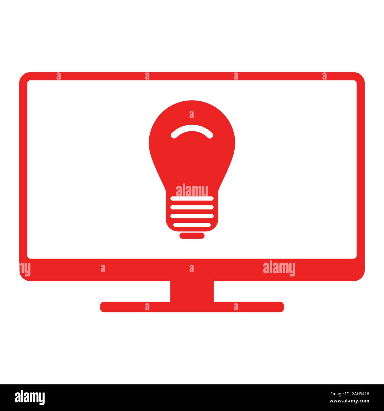 Light bulb and screen Stock Photo - Alamy