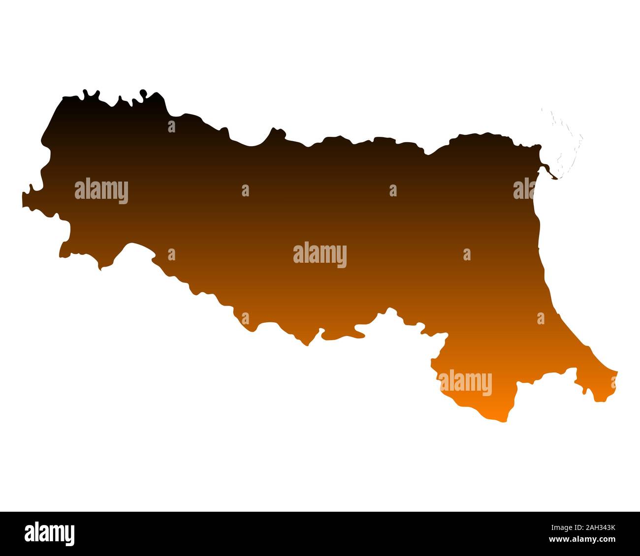Map of Emilia-Romagna Stock Photo - Alamy