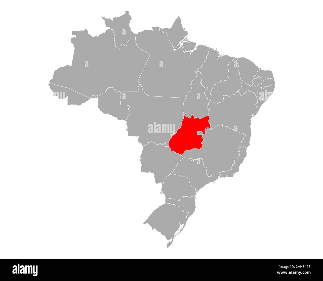 Map of Goias in Brazil Stock Photo - Alamy