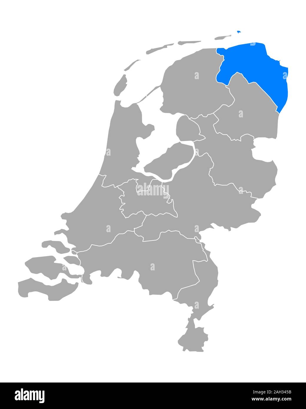 Map of Groningen in Netherlands Stock Photo - Alamy