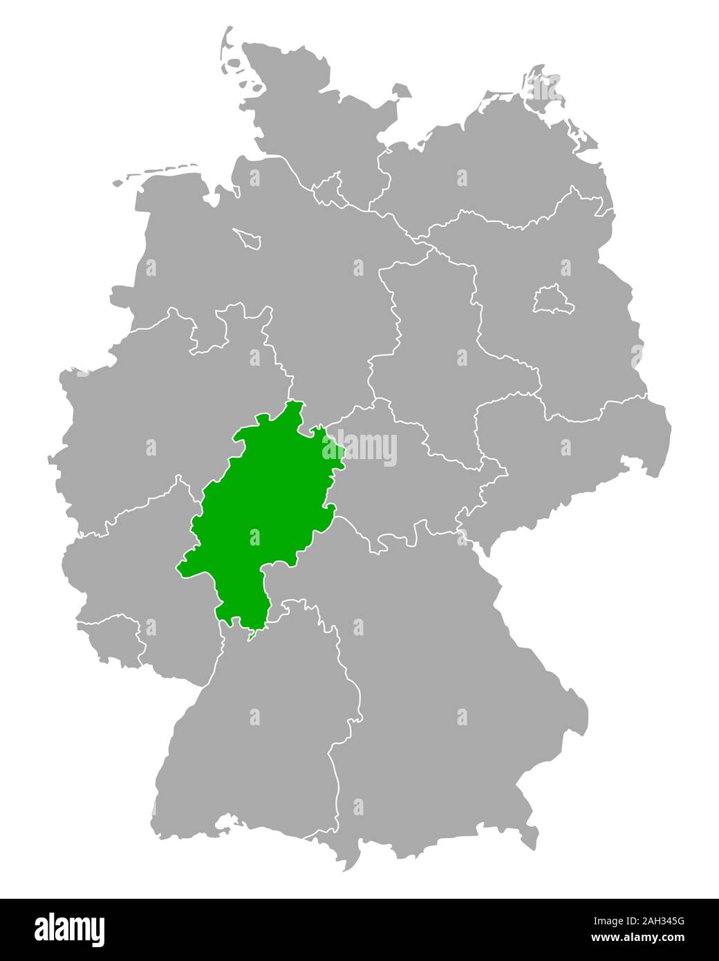 Map of Hesse in Germany Stock Photo - Alamy