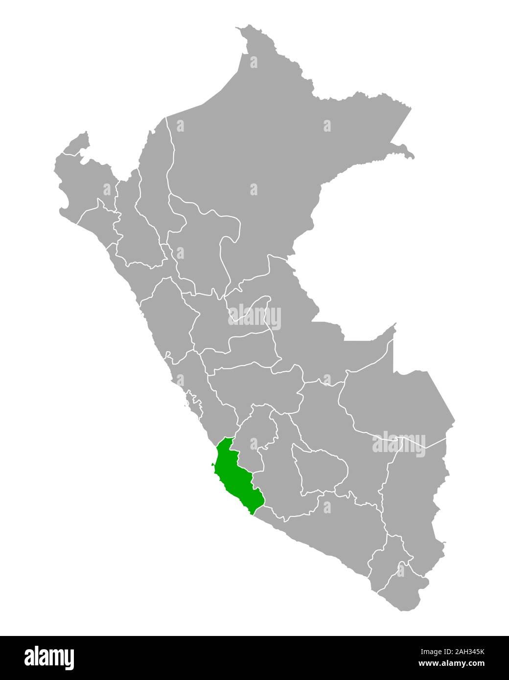 Map of Ica in Peru Stock Photo - Alamy