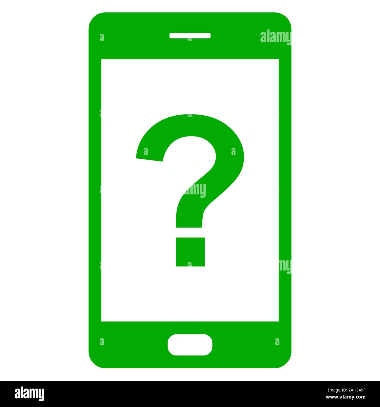 Question mark and smartphone Stock Photo - Alamy
