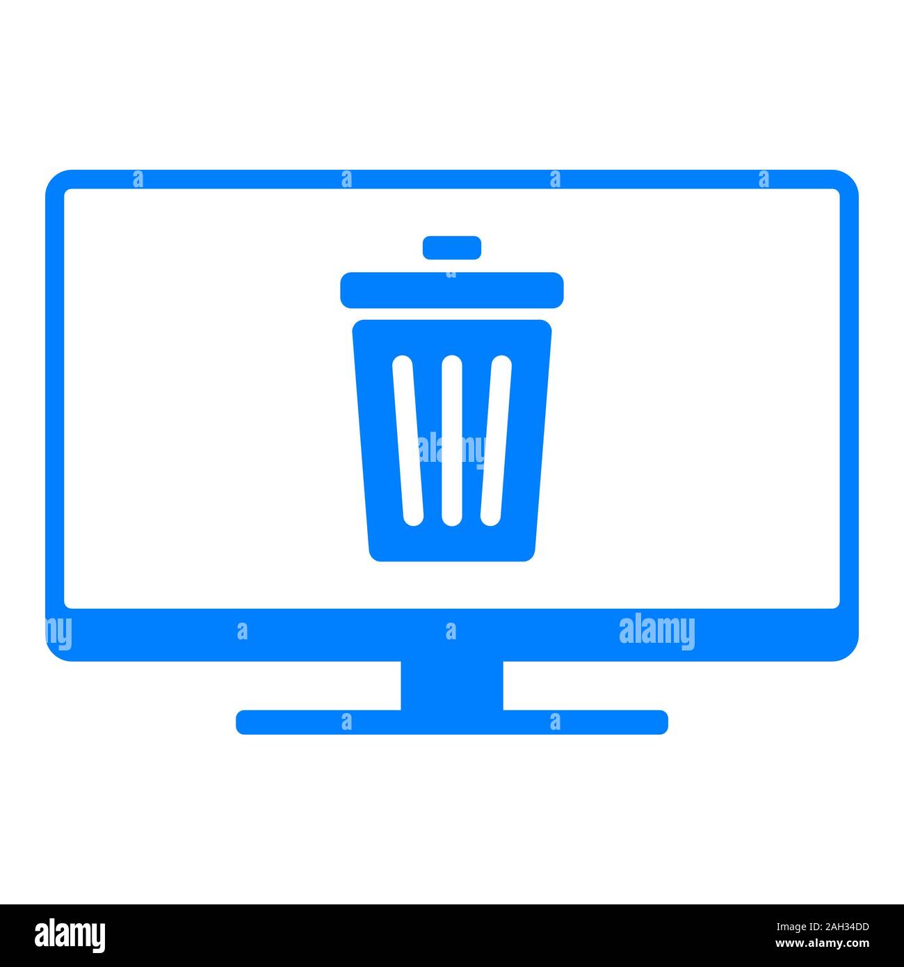 Waste bin and screen Stock Photo - Alamy