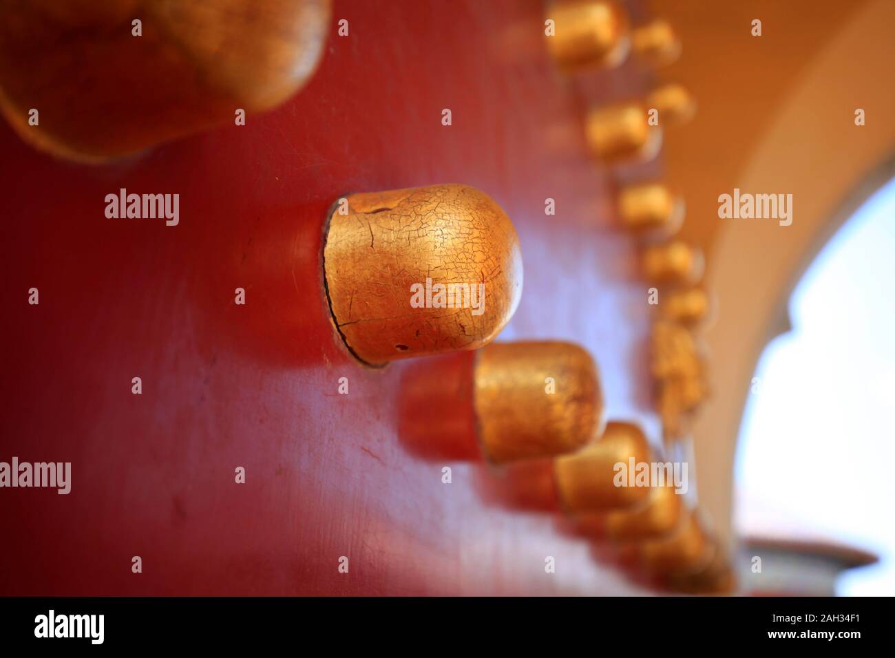 The doornail of ancient Chinese architecture Stock Photo - Alamy