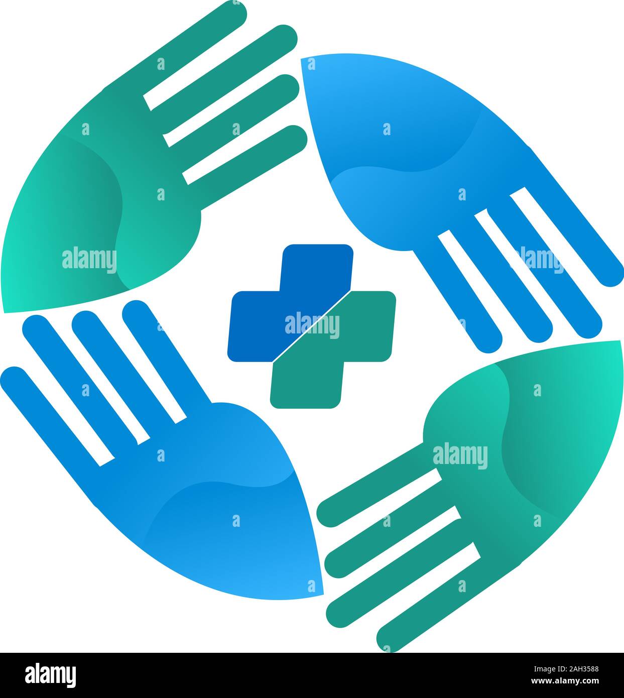 hand plus logo Stock Photo - Alamy