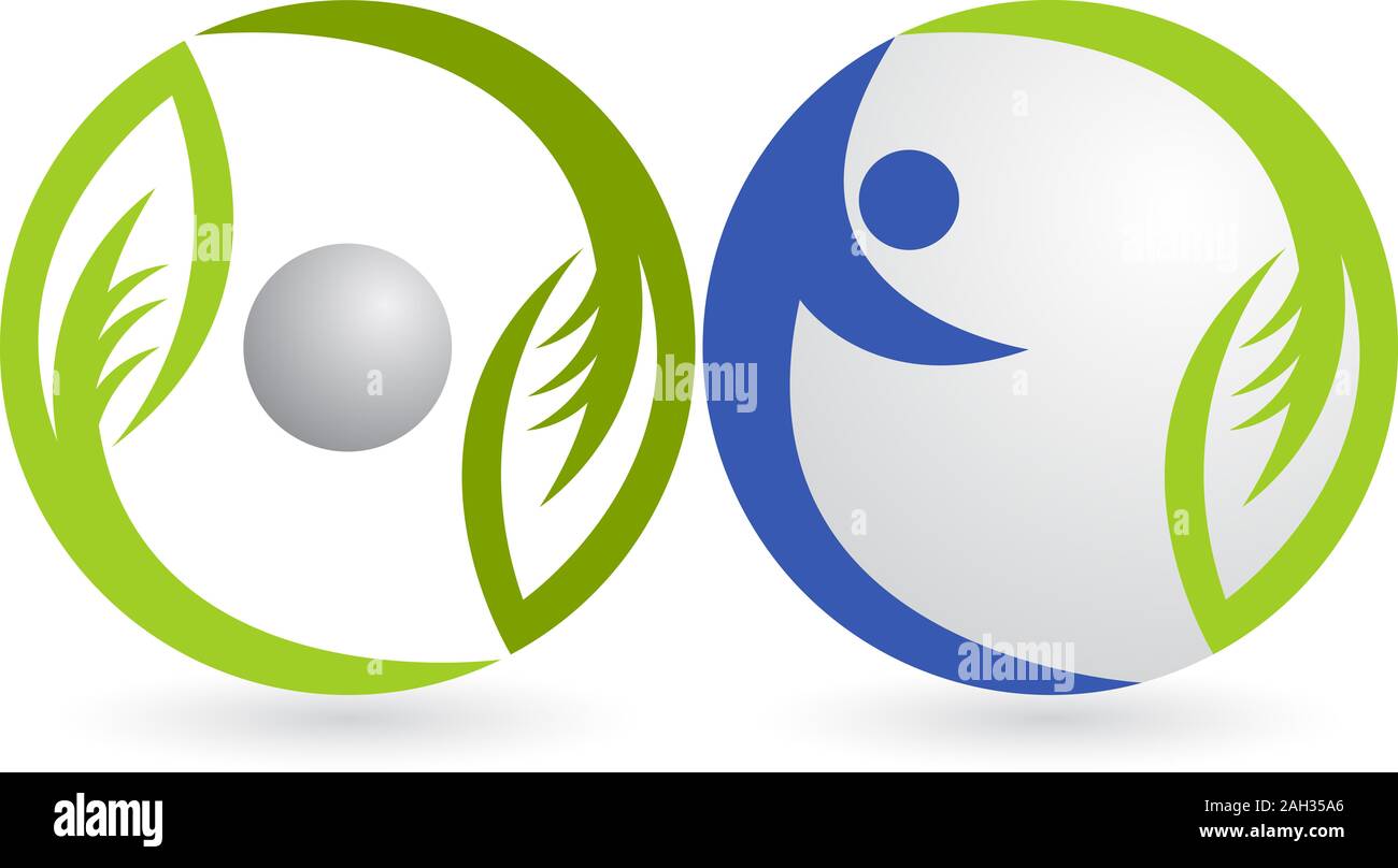 leaf human logo Stock Photo - Alamy
