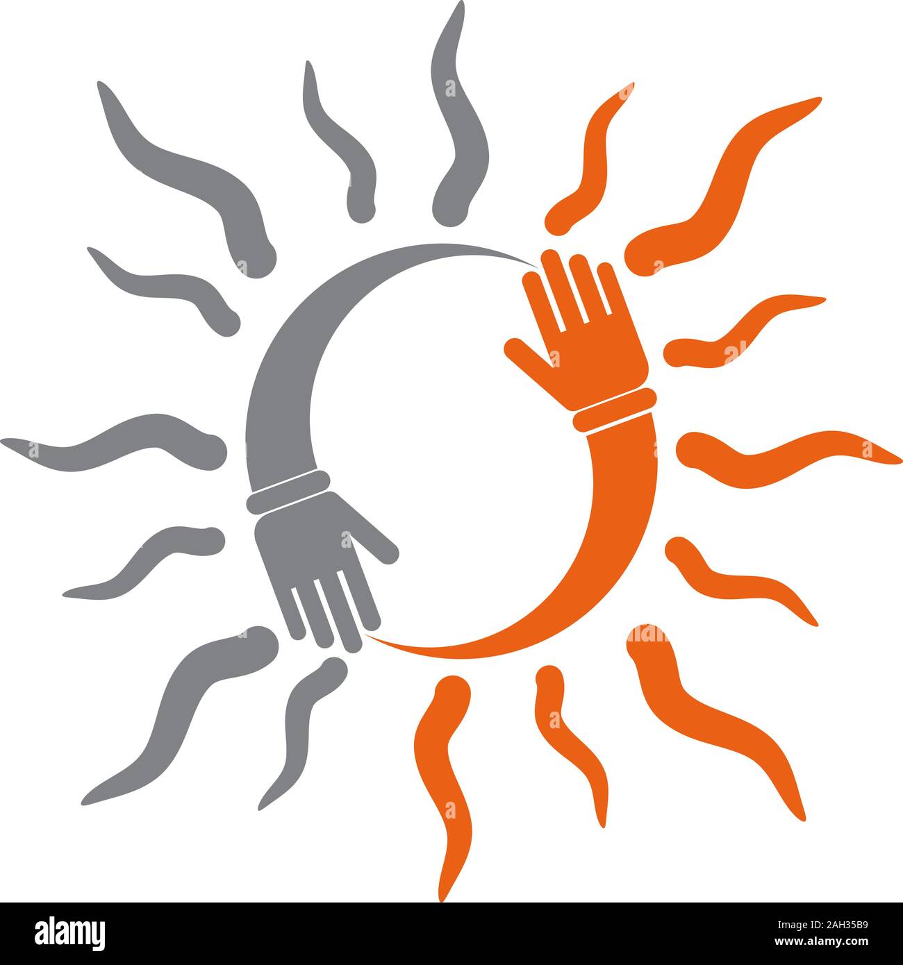 bright hand logo Stock Photo - Alamy