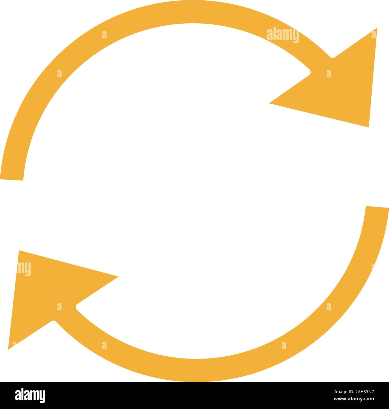 Refresh arrows glyph color icon. Reload. Cached. Circle arrows. Synchronization. Silhouette ...