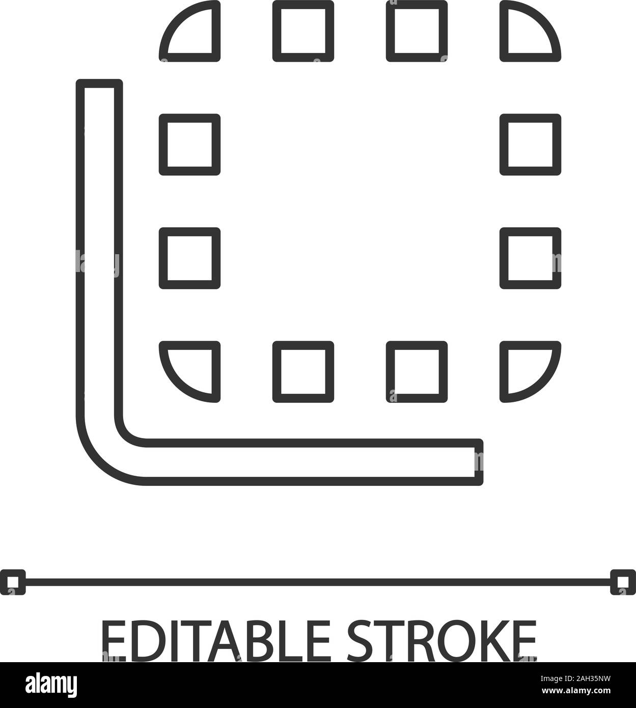 Flip to back button linear icon. Thin line illustration. Contour symbol ...