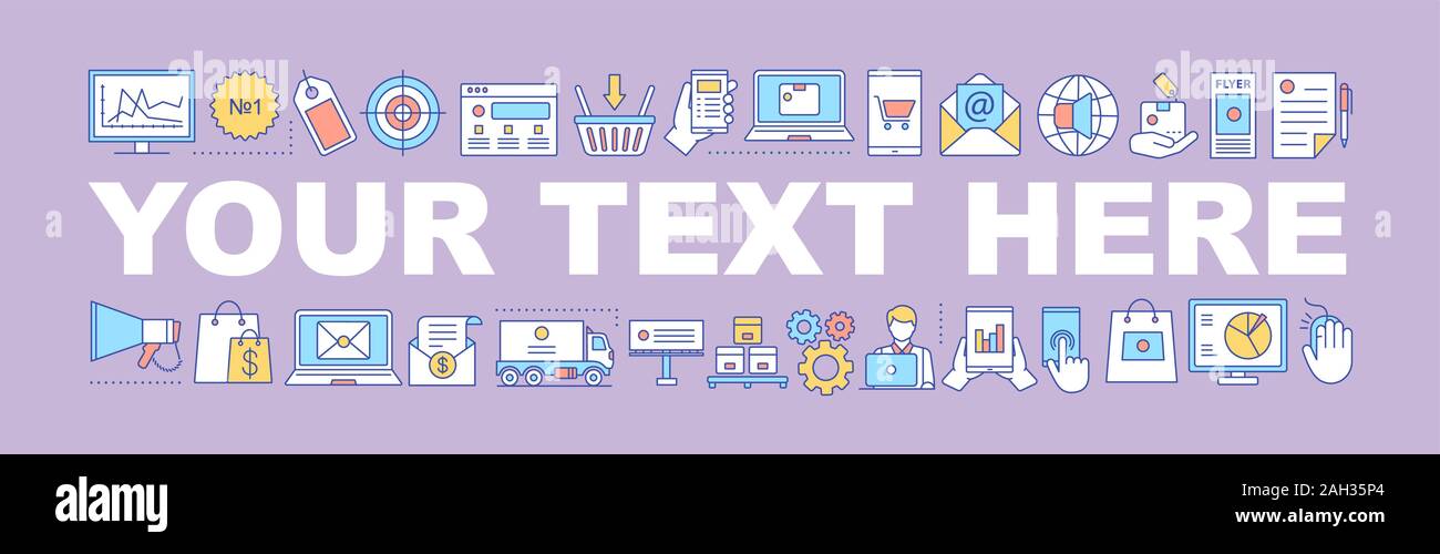 Brand marketing word concepts banner. E-commerce. Isolated lettering ...