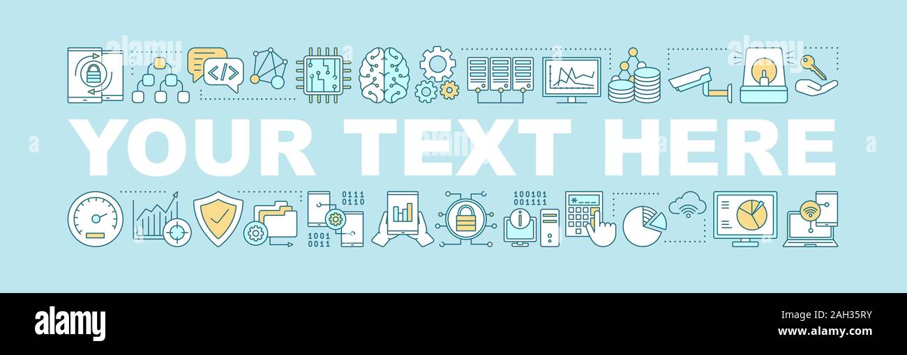 Data protection word concepts banner. IT technology. Big data. Isolated ...