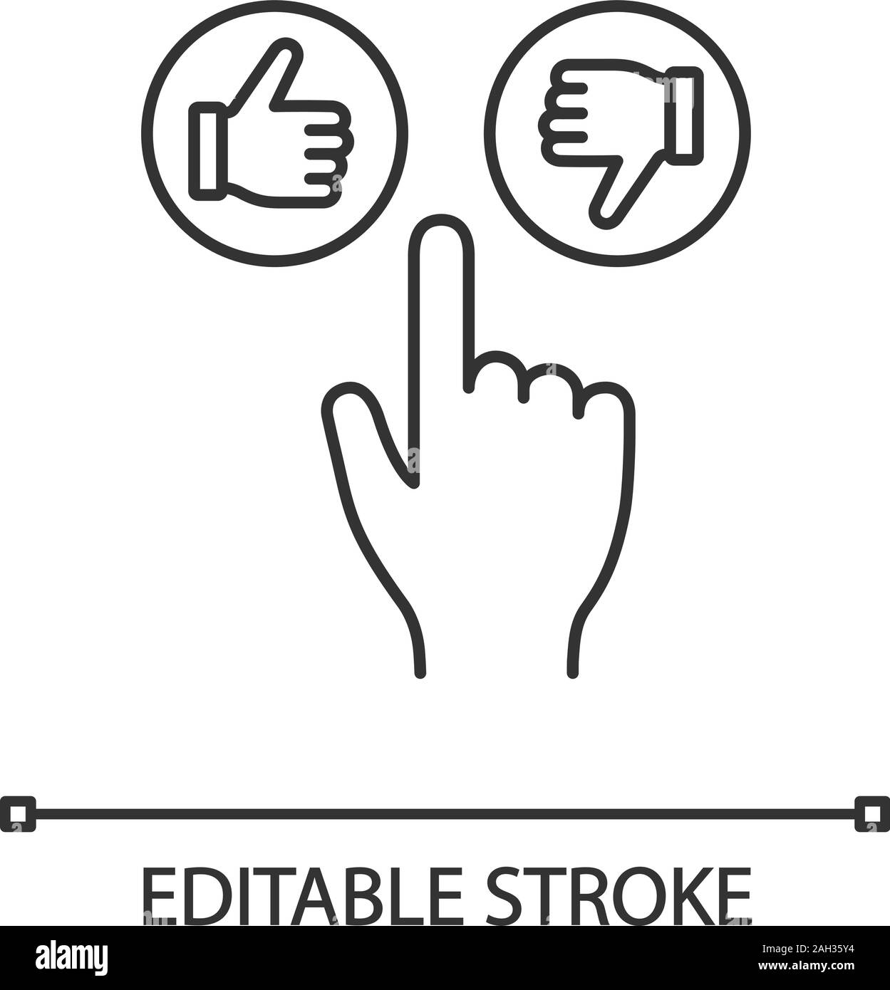 Like and dislike buttons click linear icon. Thumbs up and down. Thin ... Like and dislike buttons click linear icon. Thumbs up and down. Thin ...