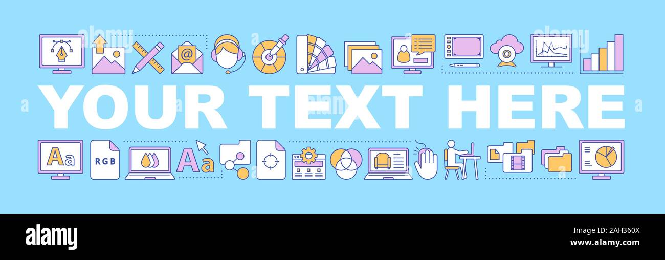 Online education word concepts banner. E-learning. Isolated lettering ...