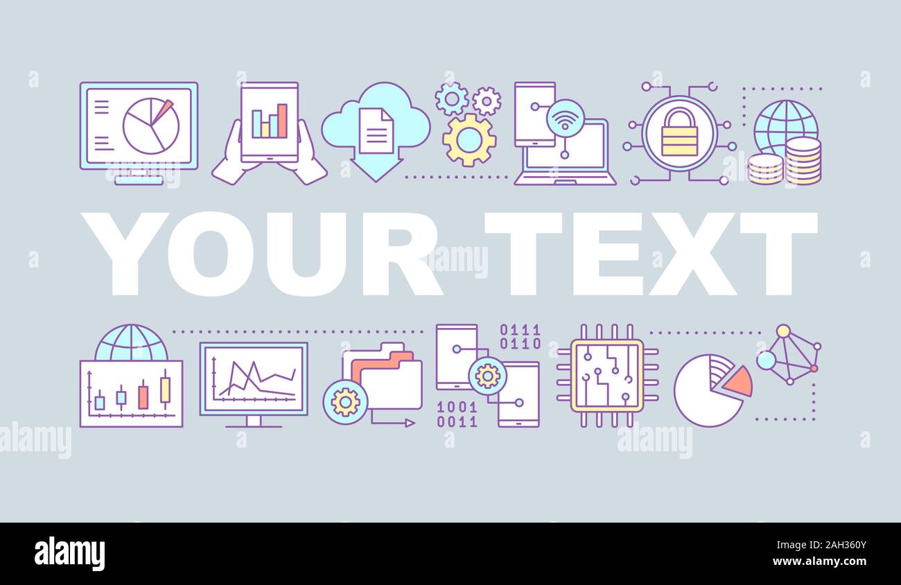 Big data word concepts banner. Digital technology. Computing. Isolated ...