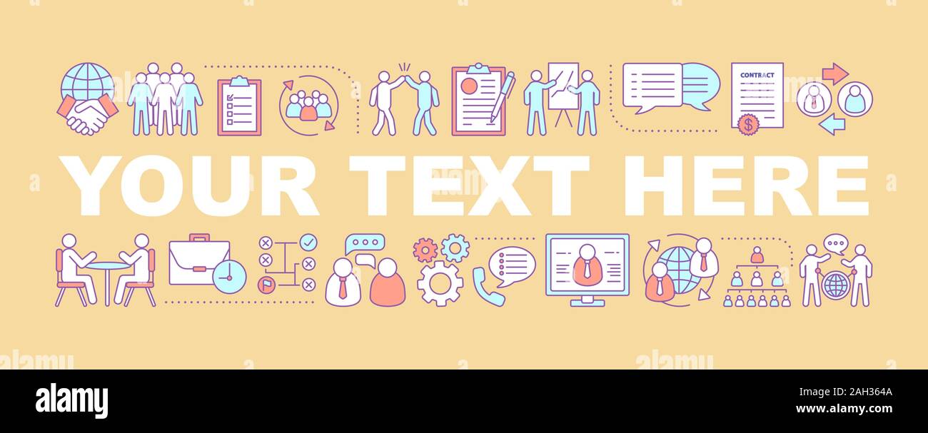 Collaboration word concepts banner. Partnership. Coworking. Isolated ...