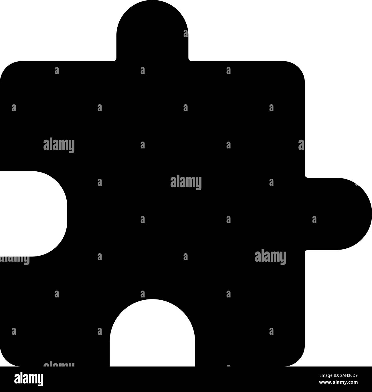 Extension glyph icon. Puzzle. Silhouette symbol. Negative space. Vector ...