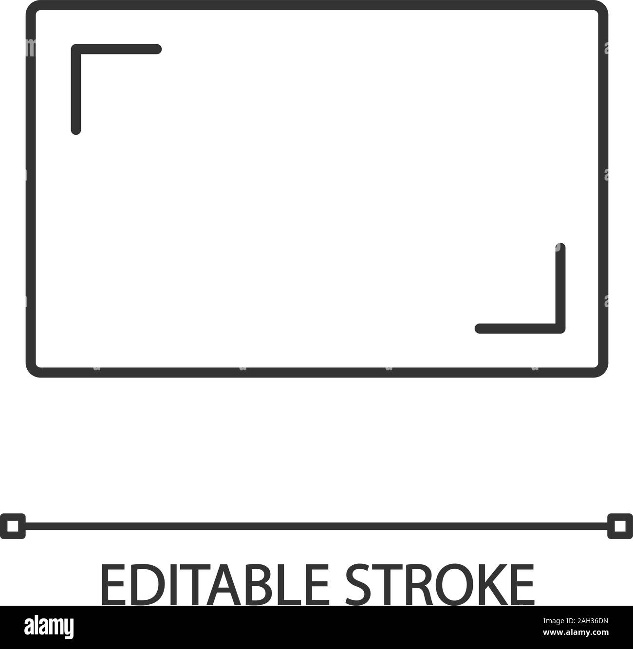Aspect ratio linear icon. Thin line illustration. Screen size. Contour ...